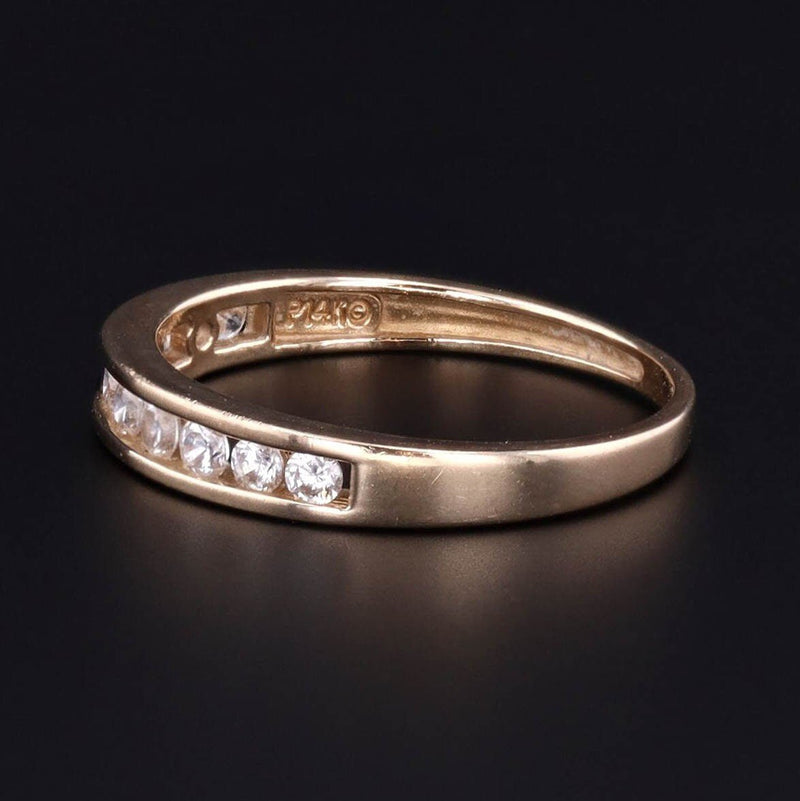 Vintage Channel Set Diamond Ring of 14k Gold - Trademark Antiques