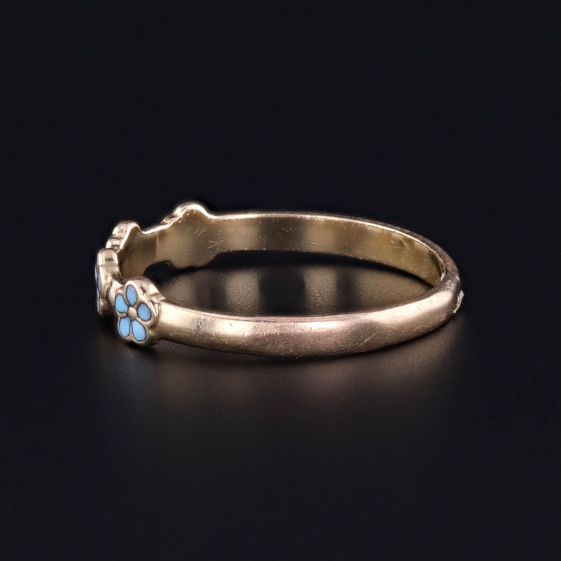 Antique Forget-me-not Pinky or Child's Ring of 10k Gold - Trademark ...
