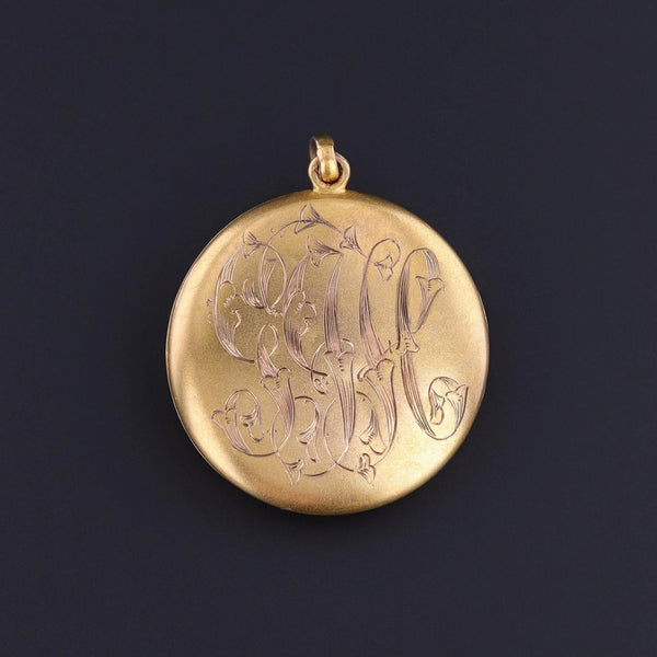 Antique Lion Locket of 14k Gold - Trademark Antiques
