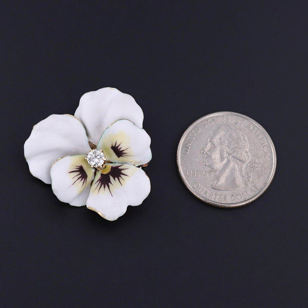Antique Pansy Brooch of 14k Gold - Trademark Antiques