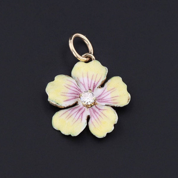 Enamel Flower Charm | Yellow Enamel Flower Charm - Trademark Antiques